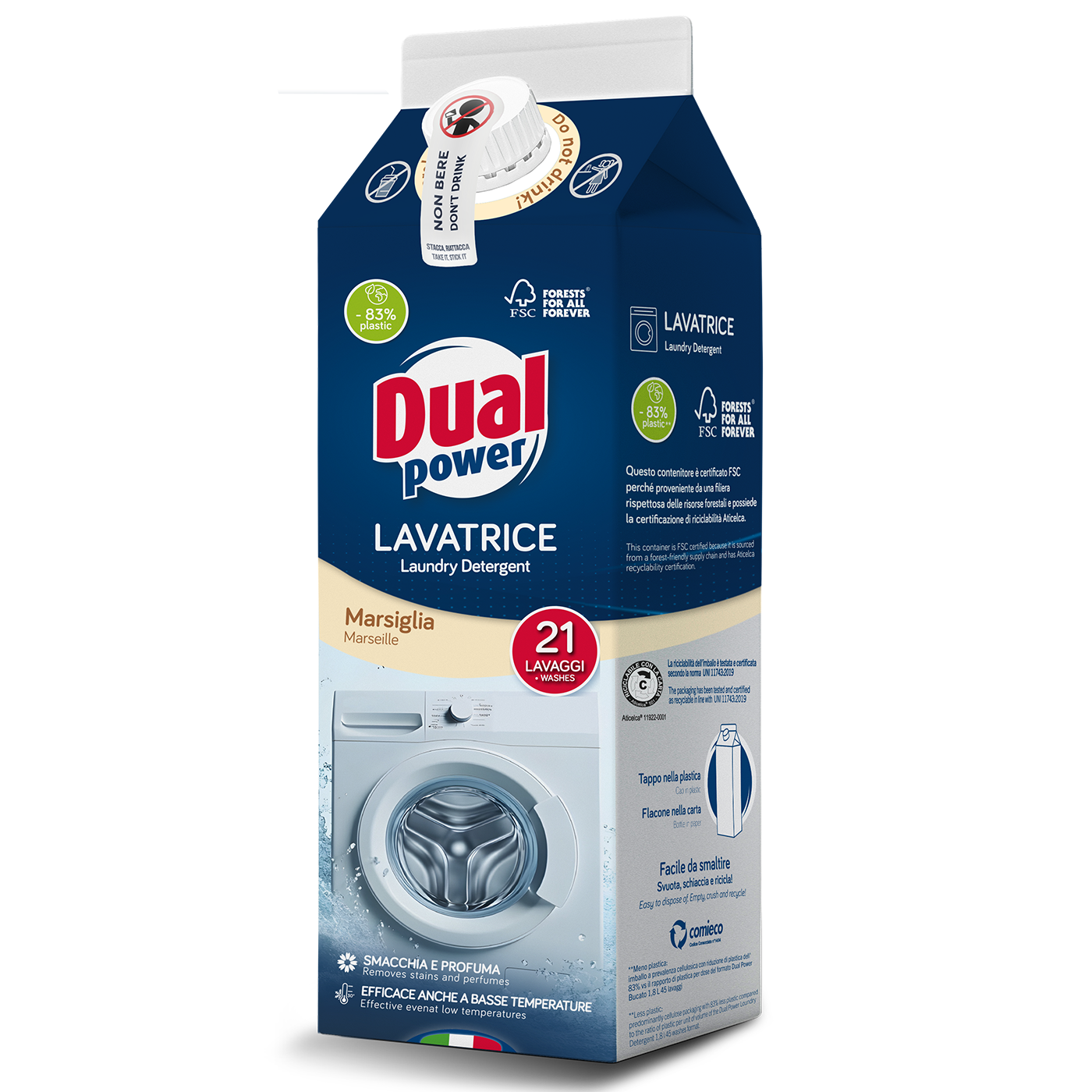 Dual Power Marseille Laundry Detergent - 840 ml - Dual Power